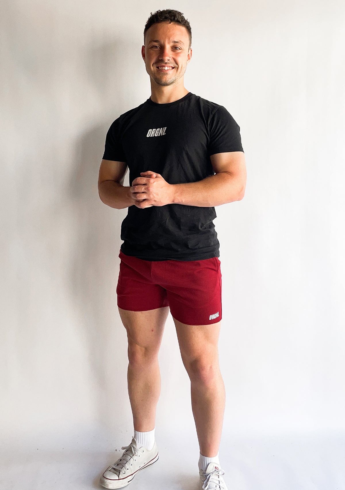5" Raw Edge Shorts - Maroon