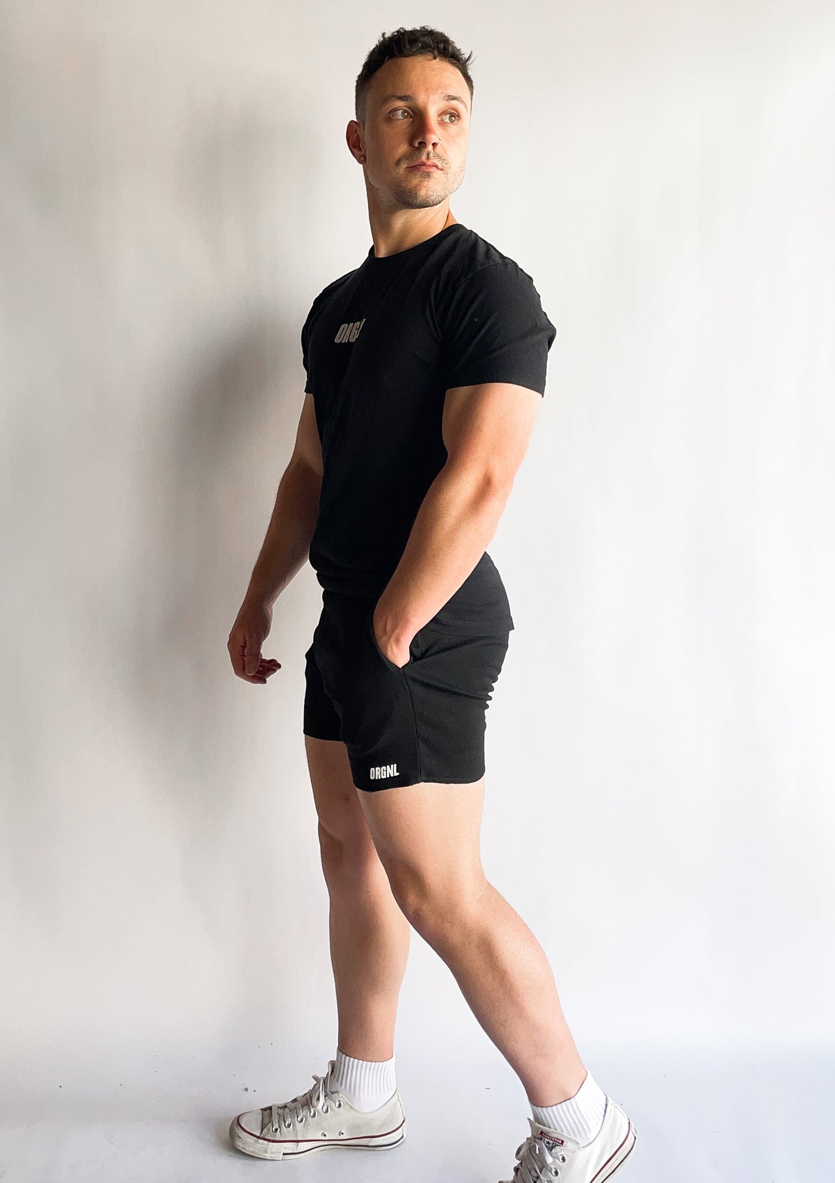 5" Raw Edge Shorts - Black